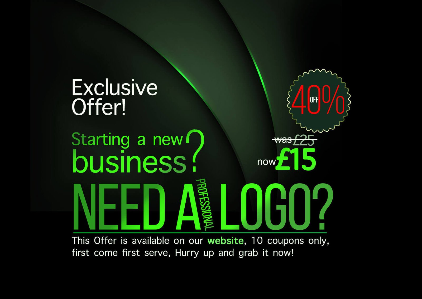 Logo Design , Professionally designed logo for £25